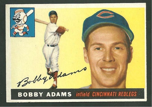1955 Topps #178 Bobby Adams Vintage Baseball Card Cincinnati Redlegs ...