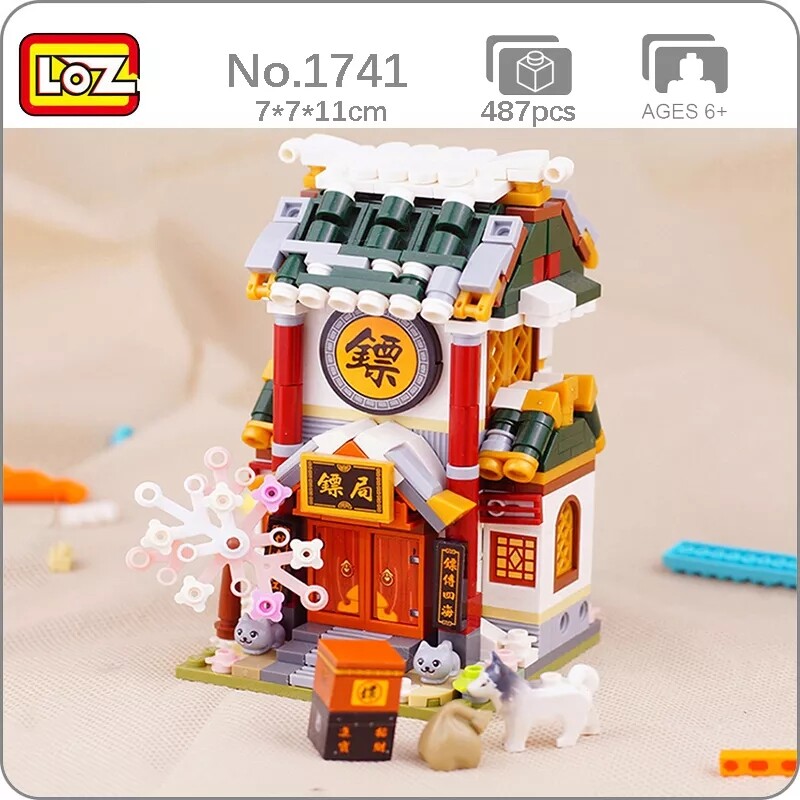 LOZ Mini Chinese Street - Traditional Architecture Building Blocks ...
