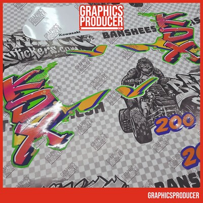 Kawasaki KDX 200 KDX200 Graphics Stickers Decals Full Set 1995 Model ...