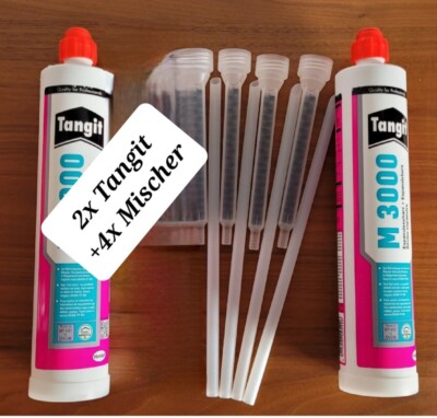 2x Tangit M 3000 + 4 x Mischrohre 2K Expansionsharz - 300 ml NEU Henkel ...