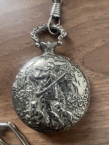 Vintage Churchill Pocket Watch with Coon Hunter on Cover and is ...