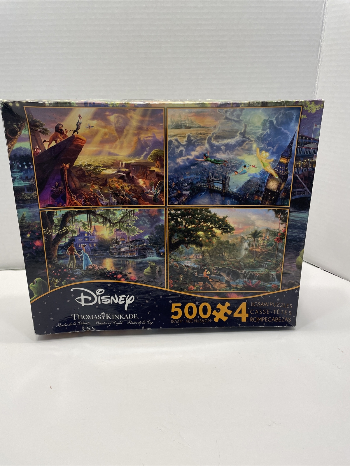 Ceaco 3663-01 4-1 Multi-Pack Thomas Kinkade Disney Jigsaw Puzzle - 500 ...