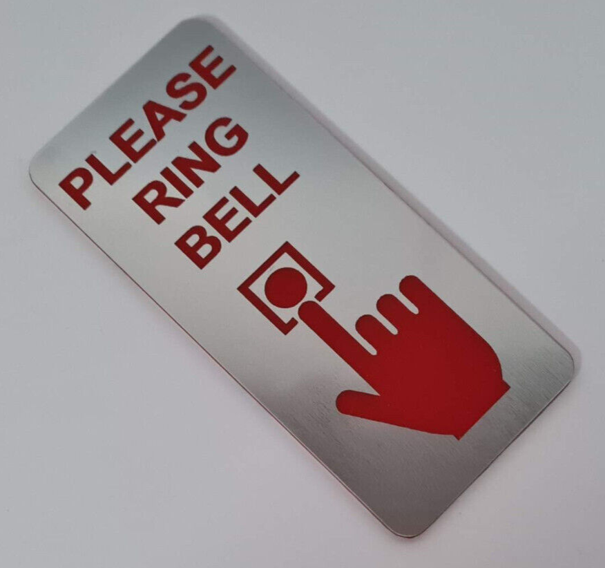 Please Ring Bell Sign Plaque Door Doorbell Buzzer Push Button Intercom ...