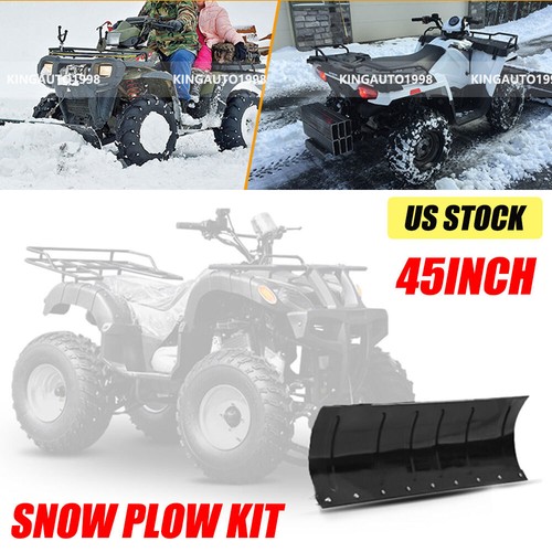 Kit for ATV UTV Snow Plow Kit 45'' Steel Blade Complete Universal Mount ...