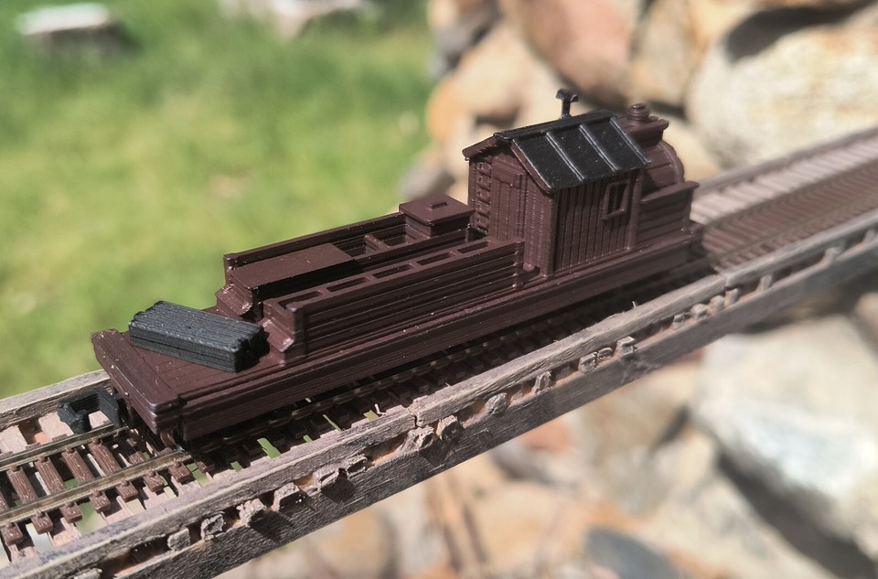 1 BIG R.O.C. Candy Mountain N scale Western Logging Mining Work Caboose ...