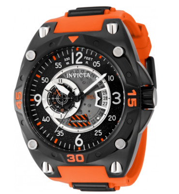 Invicta Aviator Pilot Automatic Men's 50mm Black & Orange Watch 40284 ...