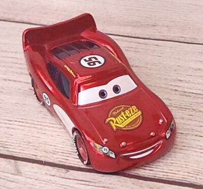 Disney Pixar Cars Die-Cast Lightning McQueen candy red paint Rust-eze ...