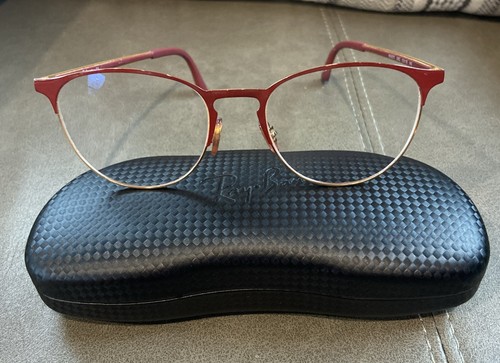 Women’s Ray Ban RB6375 2982 Rose Gold Eyeglass Frames And Case 53 18 ...