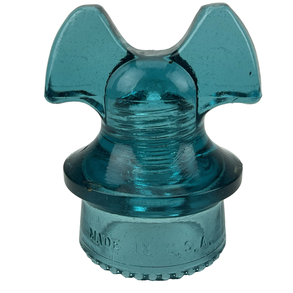 Antique Hemingray Aqua Blue Mickey Mouse Glass Insulator #60 | eBay