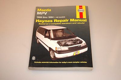 Haynes Repair Manual Number 61020 for Mazda MPV models from 1989 thru ...