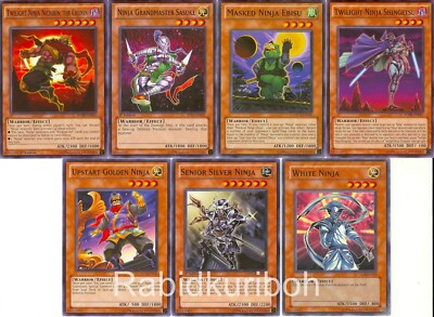 Yugioh Ninja Set - Shingetsu, Ebisu, Nichirin, Grandmaster Sasuke ...