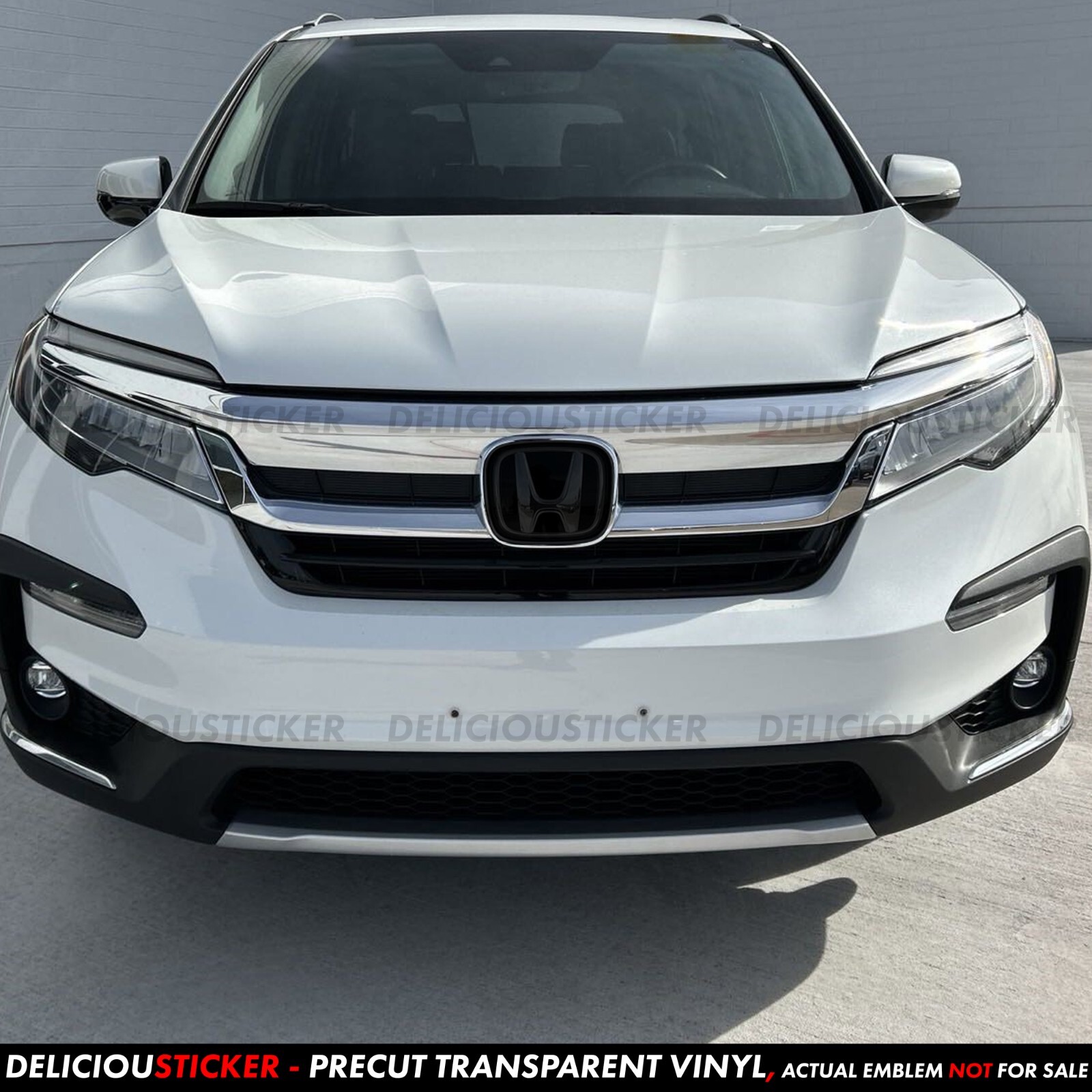 For 2019-2022 Honda Pilot Front Tint Vinyl on Emblem PreCut Dark Smoke ...