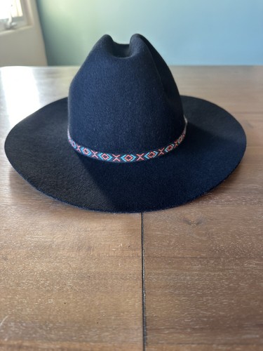 Smithbilt 100% Felt Black Cowboy Hat Size 7 5/8 Made In Canada EUC | eBay