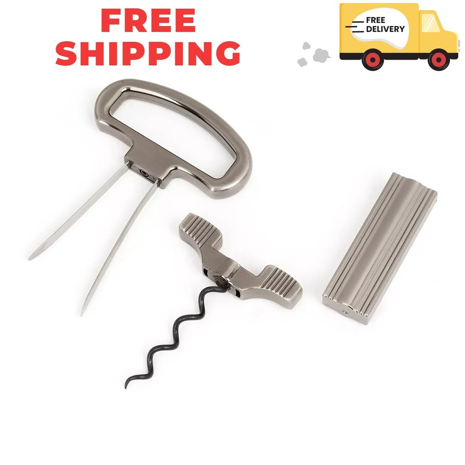 Two-Prong Cork Puller Remover Ah-So Old Wine Opener Multifunction Beer ...