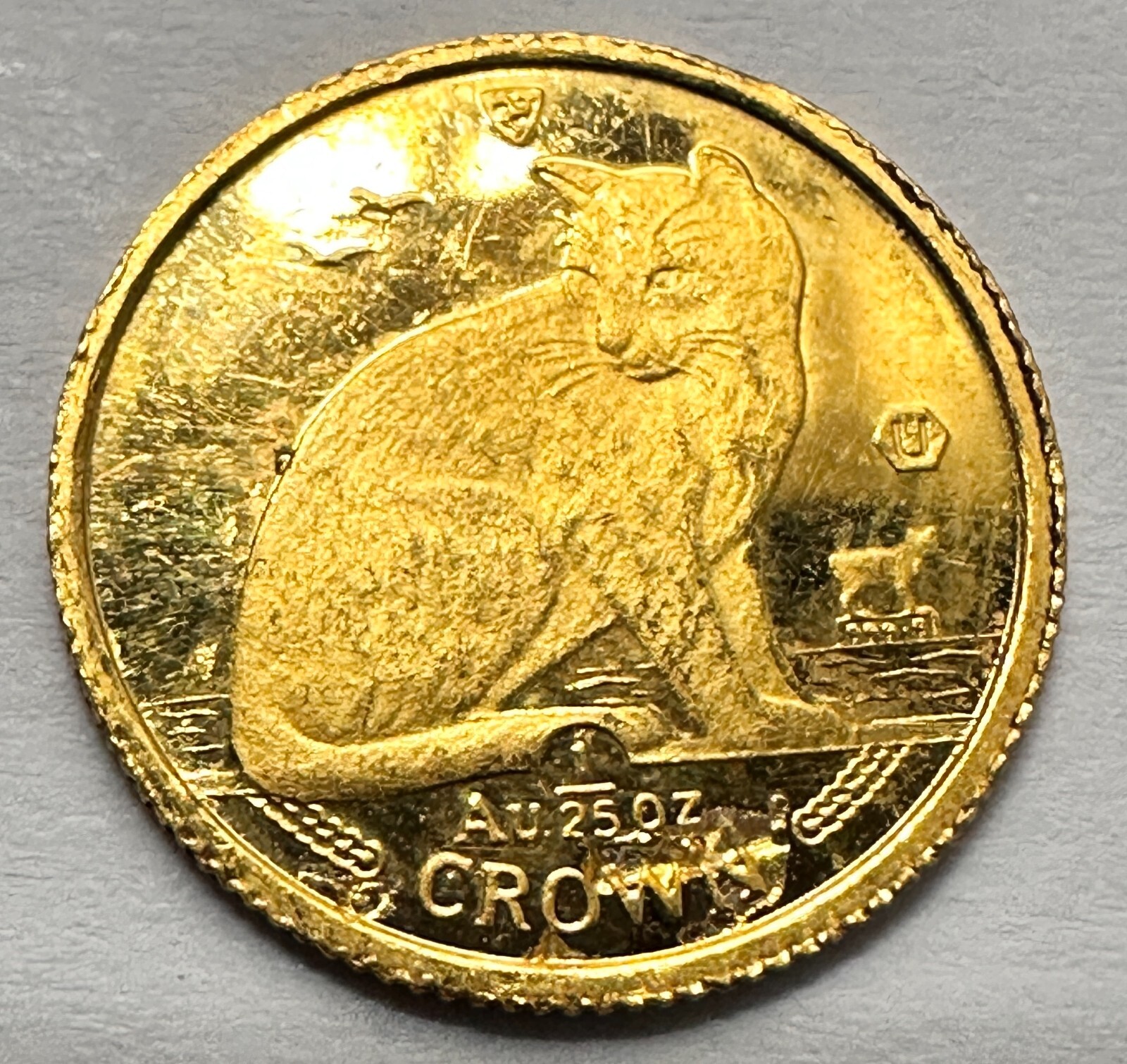 1990 Isle of Man New York Alley Cat 1/25 oz Crown Elizabeth II Gold Coin | eBay