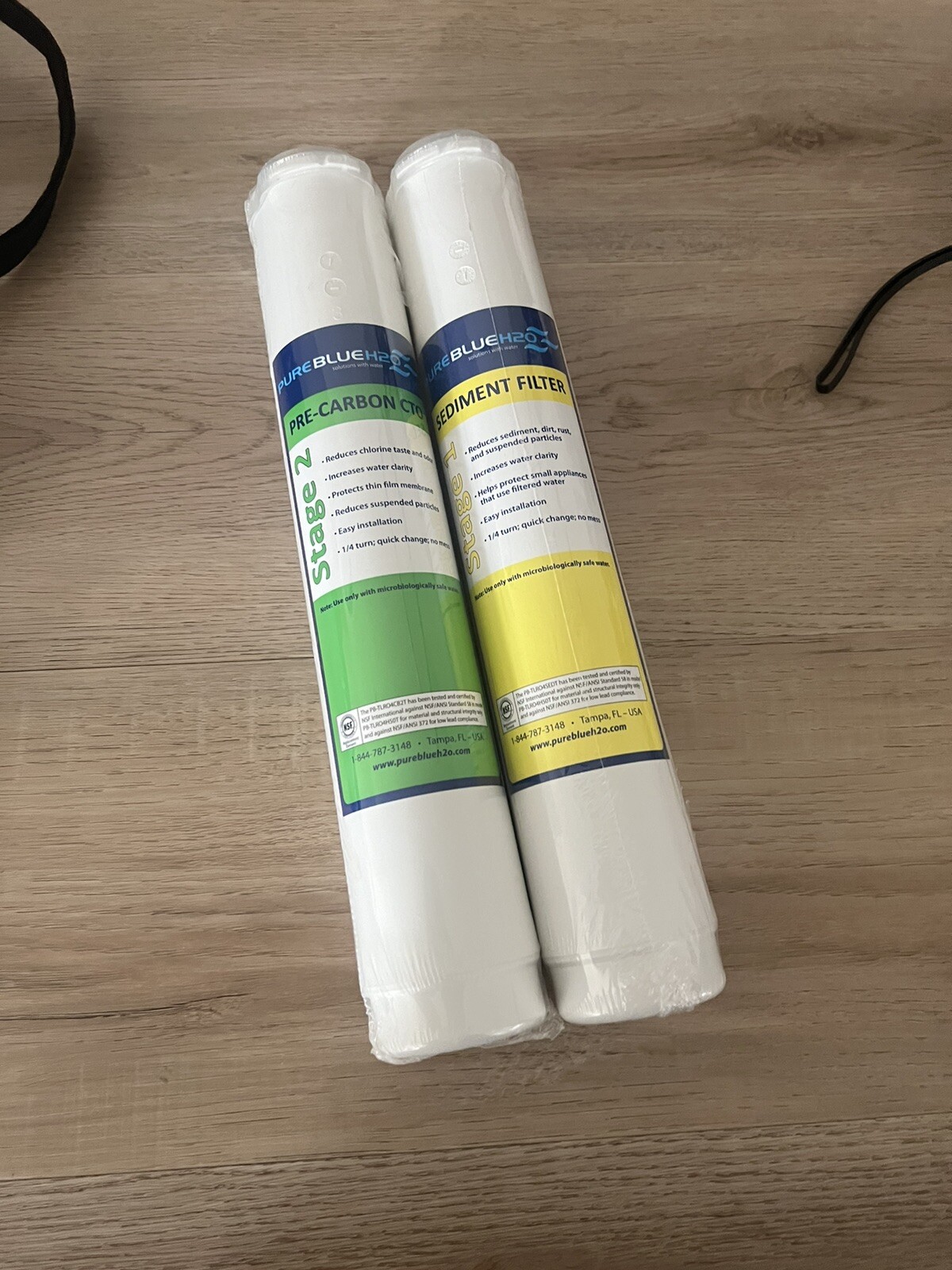 (Lot of 2) Pure Blue H20 Reverse Osmosis Filters Stage 1 Sediment & 2 ...