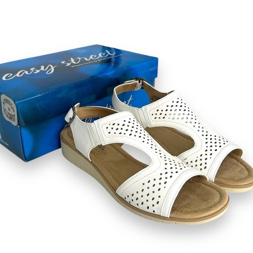 NEW Easy Street Women's Sandals Size 9WW Extra Wide Alba Comfort Wedges ...