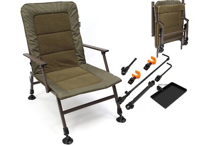 Fishing Chair & Arm Pack Rod Rest Tray Long Arm Brolly Pole Rest ...