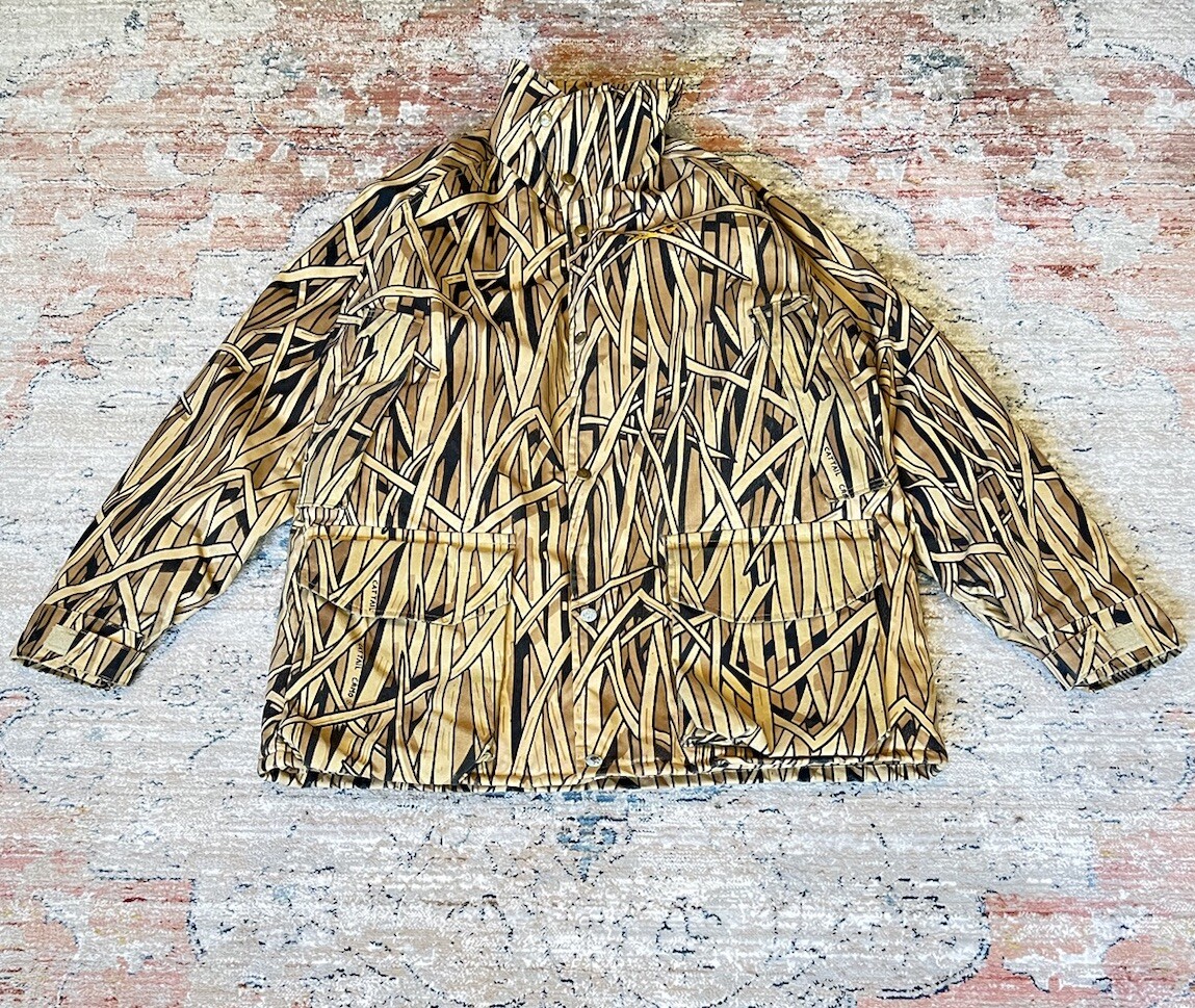 Vintage Cabelas Duck Cattail Camo Hunting Jacket Puff… - Gem