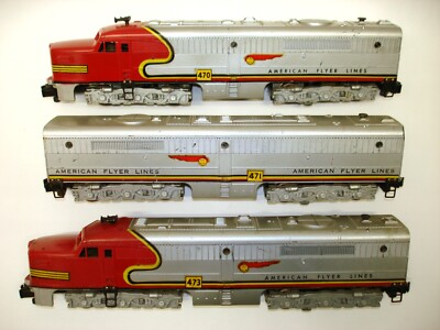 470/471/473 American Flyer Santa Fe Alco A-B-A Diesel Engines [Lot L9 ...