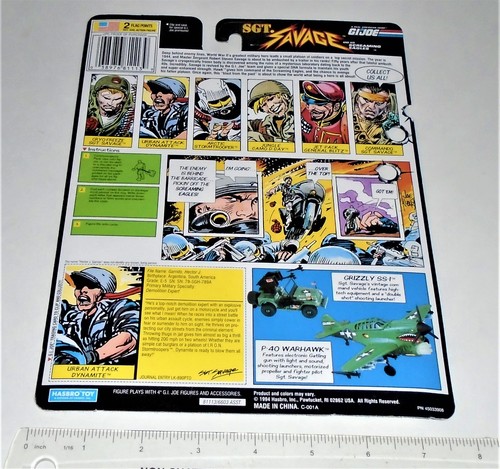 GI Joe Sgt Savage Full Card Back Filecard I D (1994) 1995 Urban Attack ...