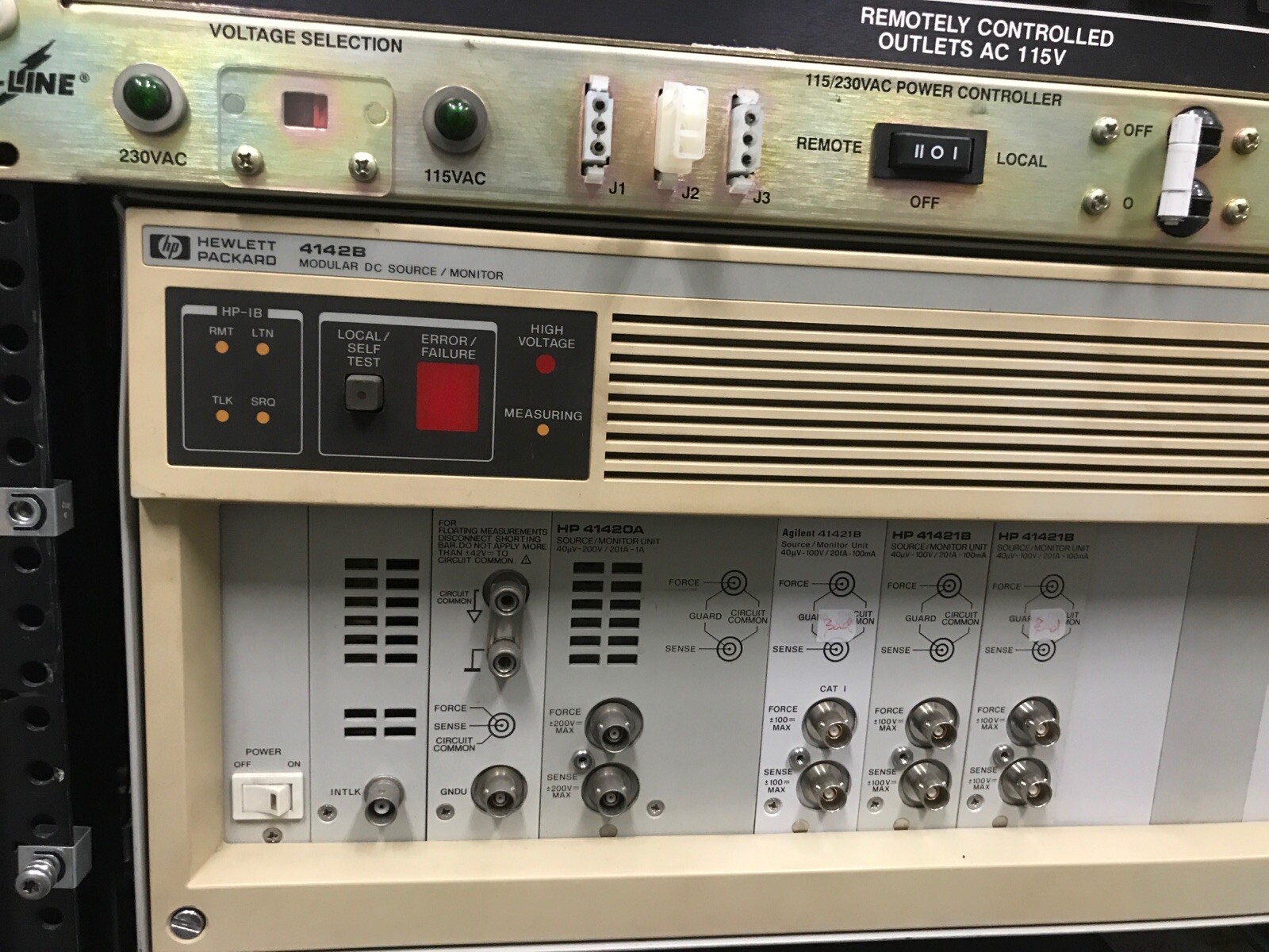 HP 4062 Process Control System With 4x HP 4142B And 1X Keithley 7002 ...