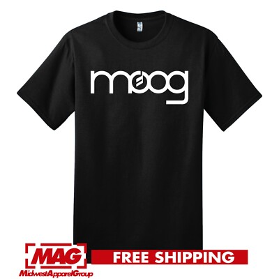MOOG BLACK T-SHIRT Logo Shirt Tee Synthesizer Synth Edm Dj Music ...