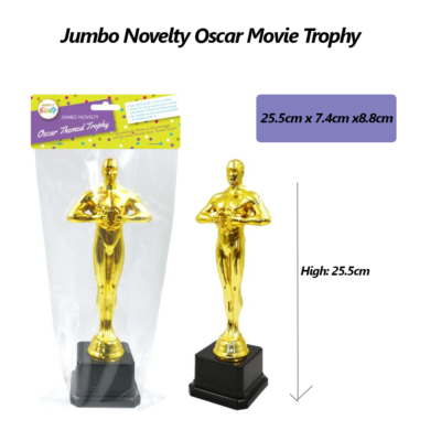 Oscar Statues Party Favors 24 Pack Plastic Gold Star Award Trophies