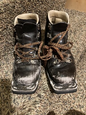 Asolo Sport Snowfield 3 Pin Leather Padded Black Vibram Sole 6.5 M | eBay