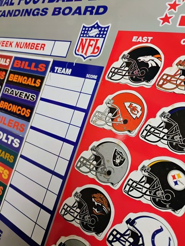 Vintage NFL Magnetic Team Standings Board 30 Helmet 1990's P&K ...