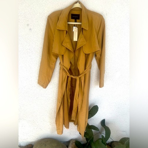 NWT Banana republic trench coat soft toffee color no buttons down front ...