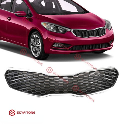 Fits 2014-2016 Kia Forte Front Upper Grille Grill Chrome Replacement ...