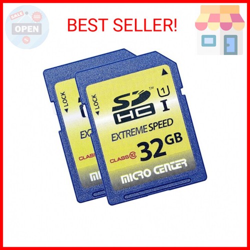 32GB Class 10 SDHC Flash Memory Card SD Card by Micro Center (2 Pack ...