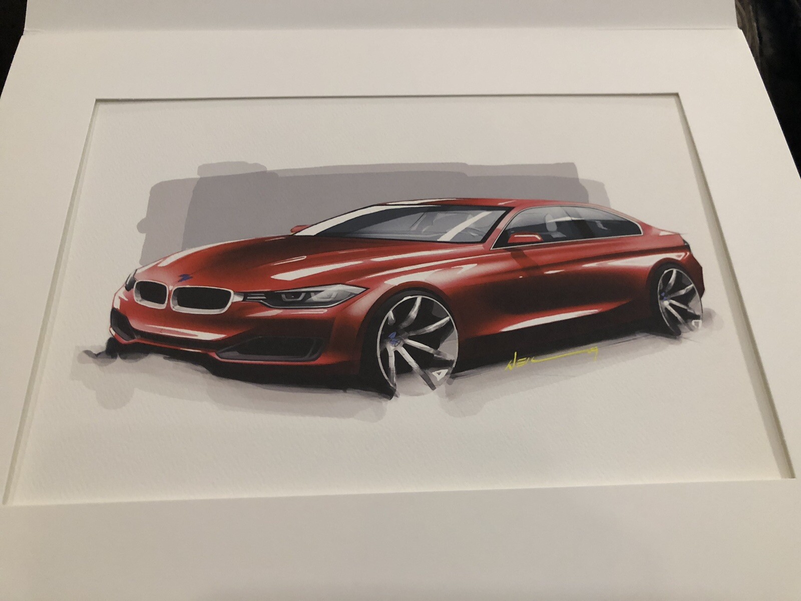 BMW 335xi 3 Series Special Rendering Photo Picture Drawing Print 2013 ...