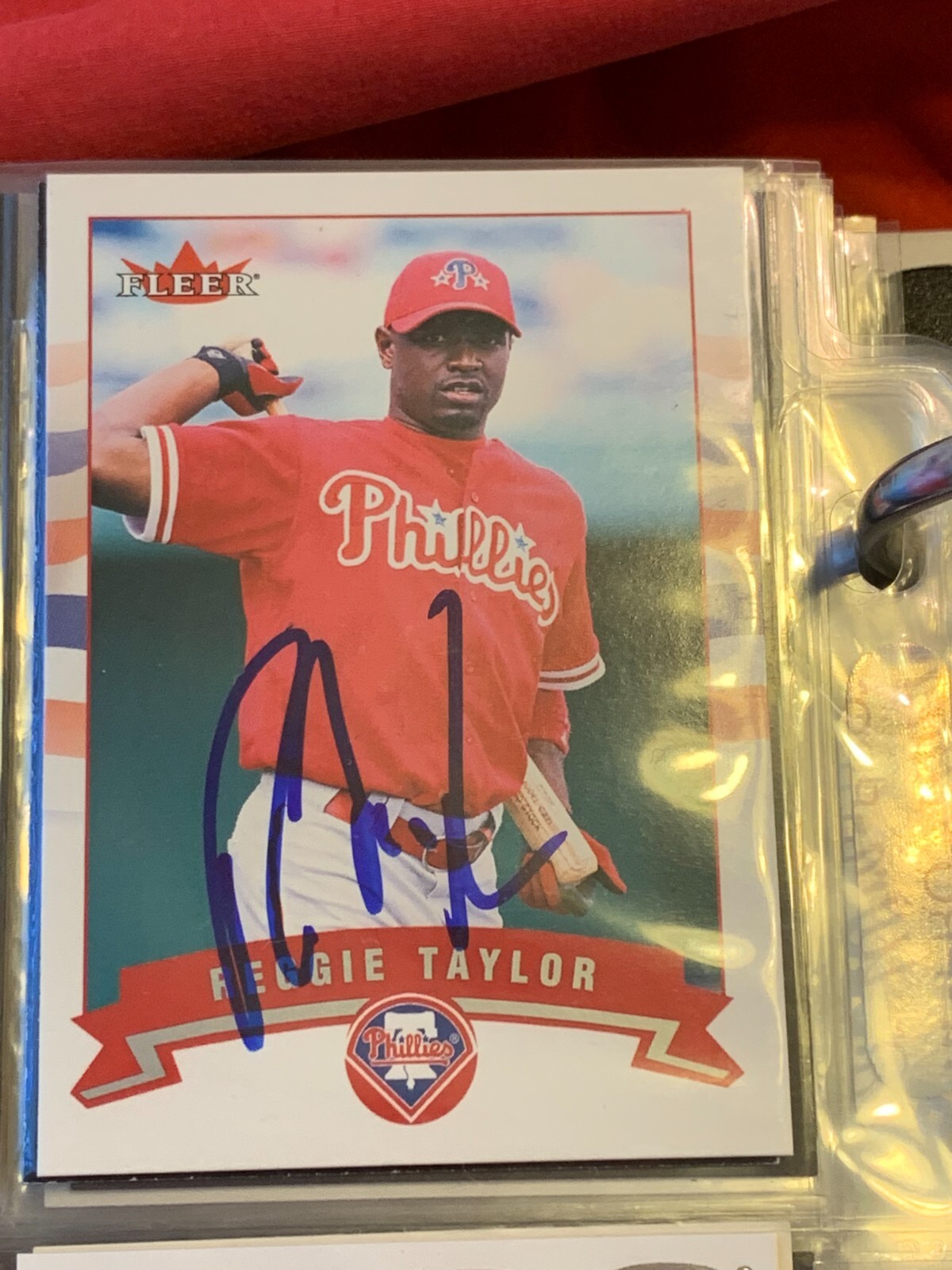 REGGIE TAYLOR AUTOGRAPHED SIGNED 2002 FLEER CARD PHILLIES COA | eBay