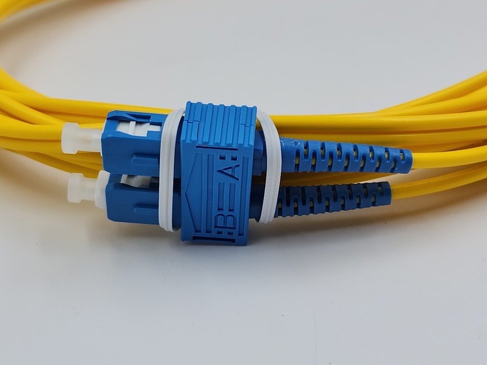 5m SC UPC to SC UPC Duplex Patchcord 9/125 Single Mode Fiber Patch Cable Yellow | eBay