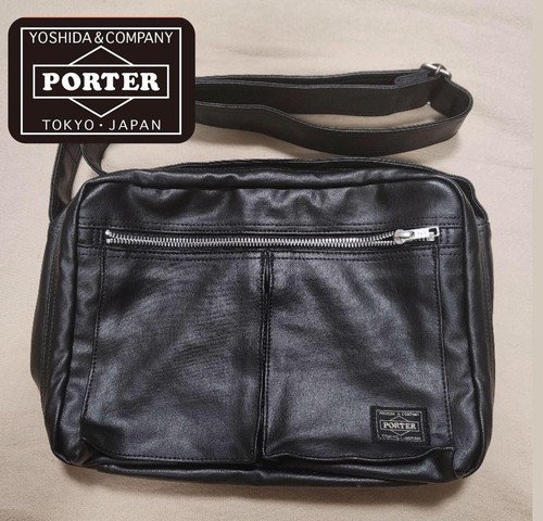 Excellent Condition PORTER Porter Tanker Shoulder Bag 2-Layer Black | eBay