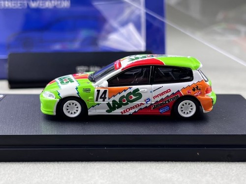 SW 1:64 JACCS Civic EG6 #14 Hatchback Sports Model Diecast Metal Car | eBay