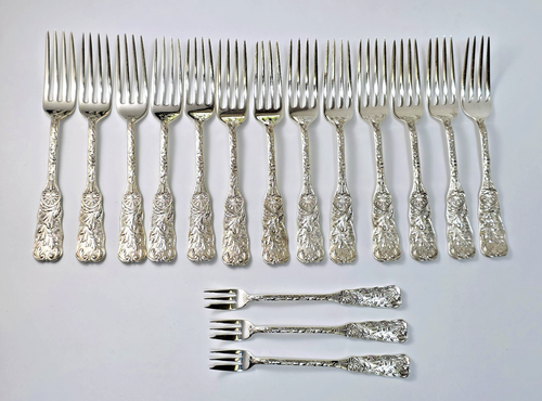 16 Gorham SAINT CLOUD Sterling Silver Forks & Oyster Forks - 652g | eBay