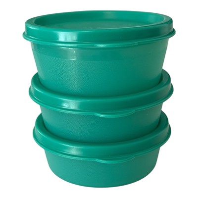 Tupperware Half Snack Cups Giant Smidget Mini Bowl 2oz Green #1642 Set ...