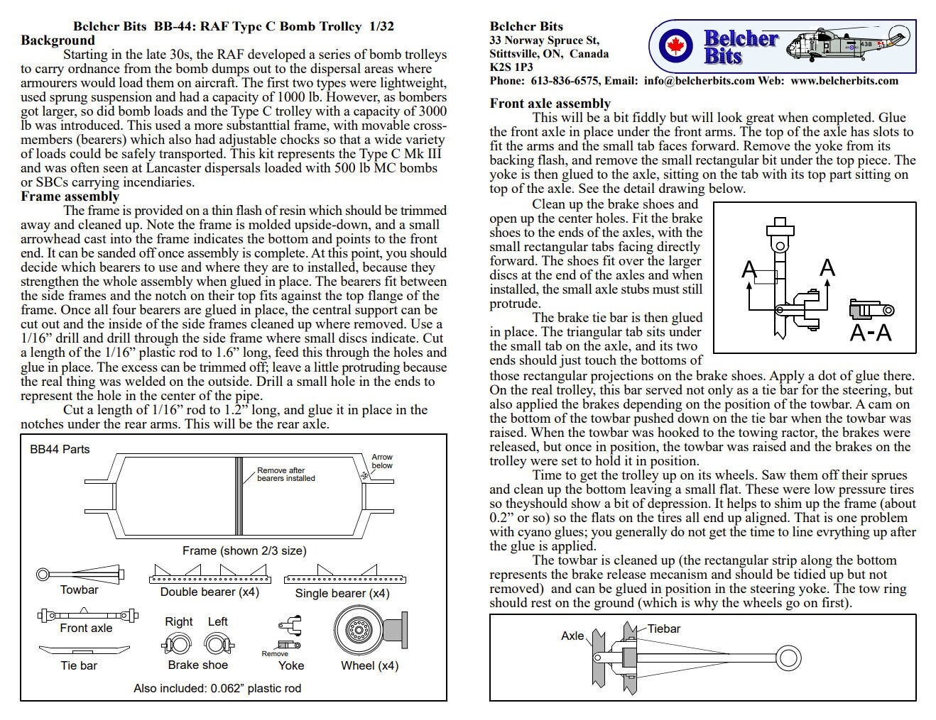 Belcher Bits BB44 - RAF Type C Bomb Trolley (1/32 scale) | eBay UK