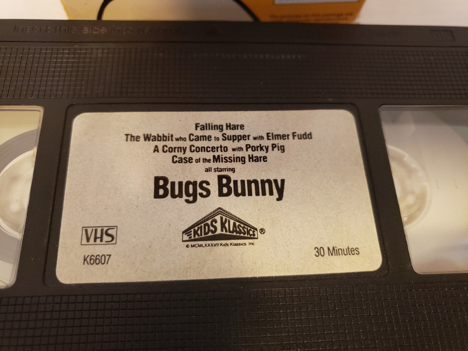 VHS Bugs Bunny Classic Cartoons with Elmer Fudd Porky Pig Kids Klassics ...
