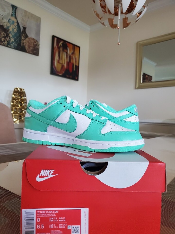 Nike Air Dunk Low Green Glow White DD1503-105 Women Sz 8 Men Sz 6.5 | eBay