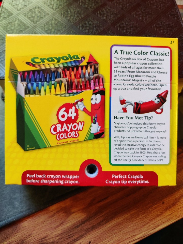 Crayola Crayons Box with Sharpener 64 Crayons assorted colors | eBay