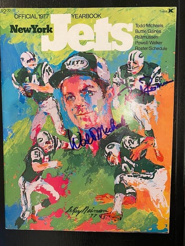 Walt Michaels & Randy Rasmussen Hand Signed Official New York Jets ...