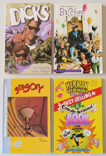 Lot 7 Edgy Comics and Graphic Novels - Gregory by Hempel, Bacchus ...