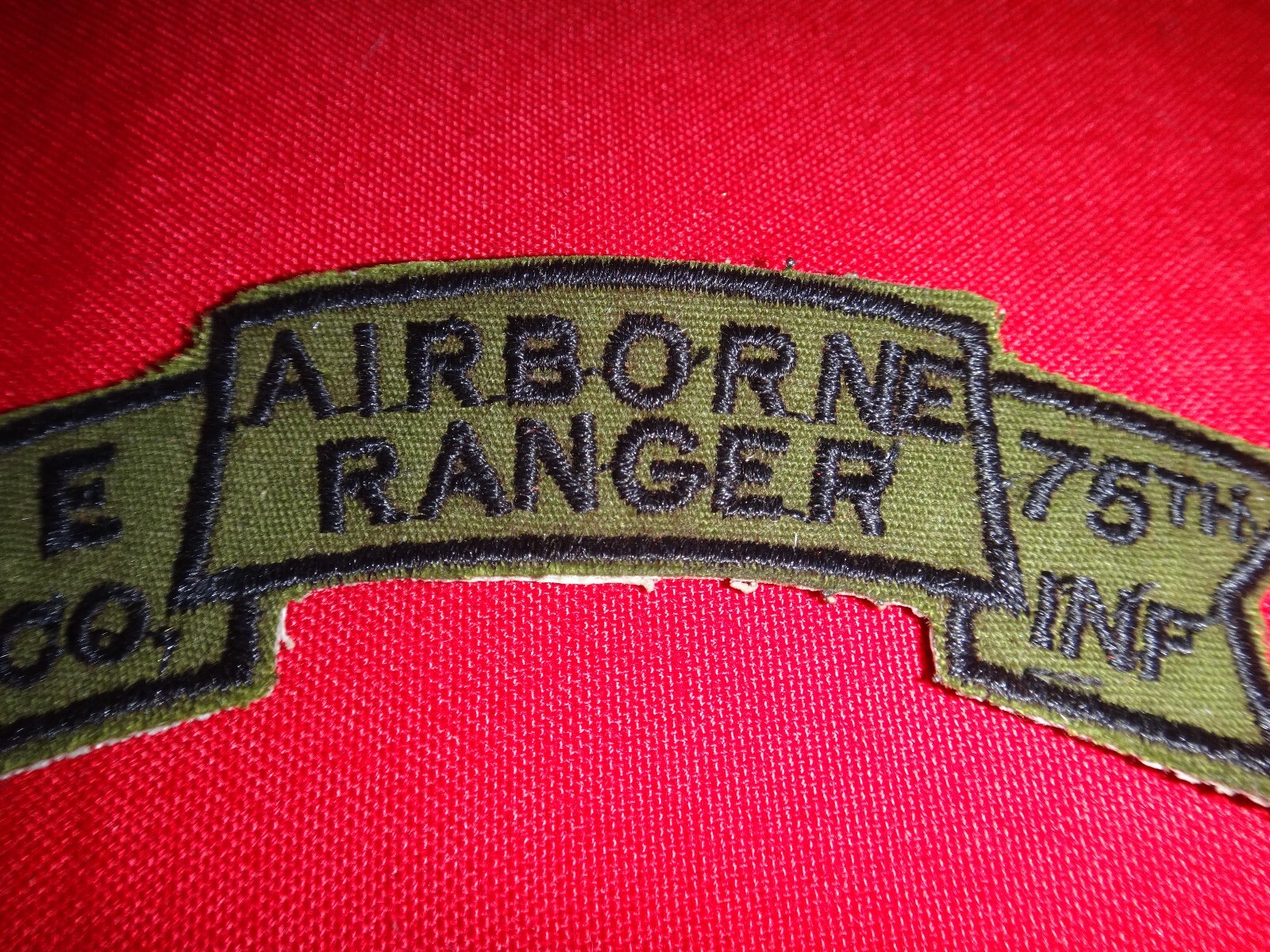 E Co AIRBORNE RANGER 75th Infantry Regiment Vietnam War Subdued Scroll ...