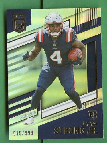 PIERRE STRONG JR 2022 ELITE FOOTBALL ROOKIE CARD /999 NEW ENGLAND ...