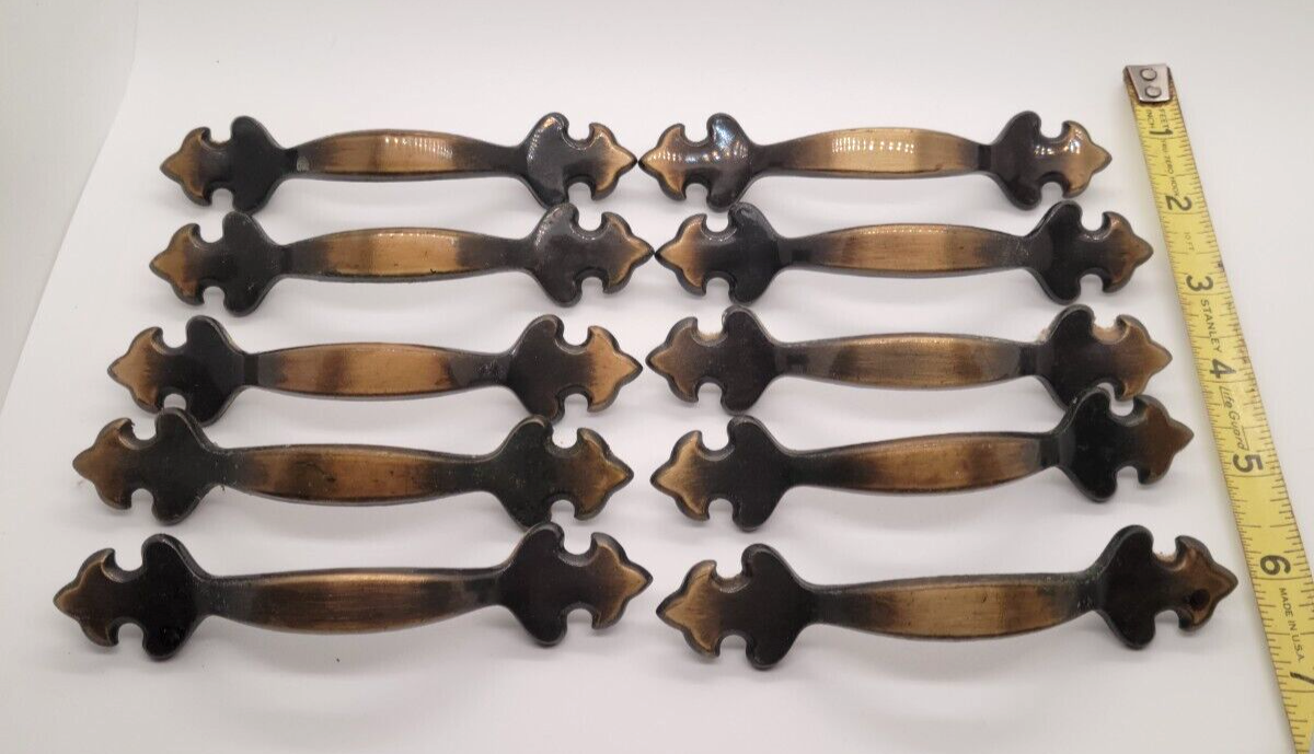 Vintage Brass Colonial Style Drawer Pull- Lot of 10- 4.75" | eBay