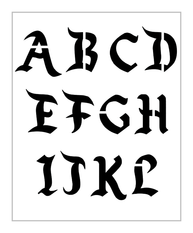 Fancy Tattoo Alphabet